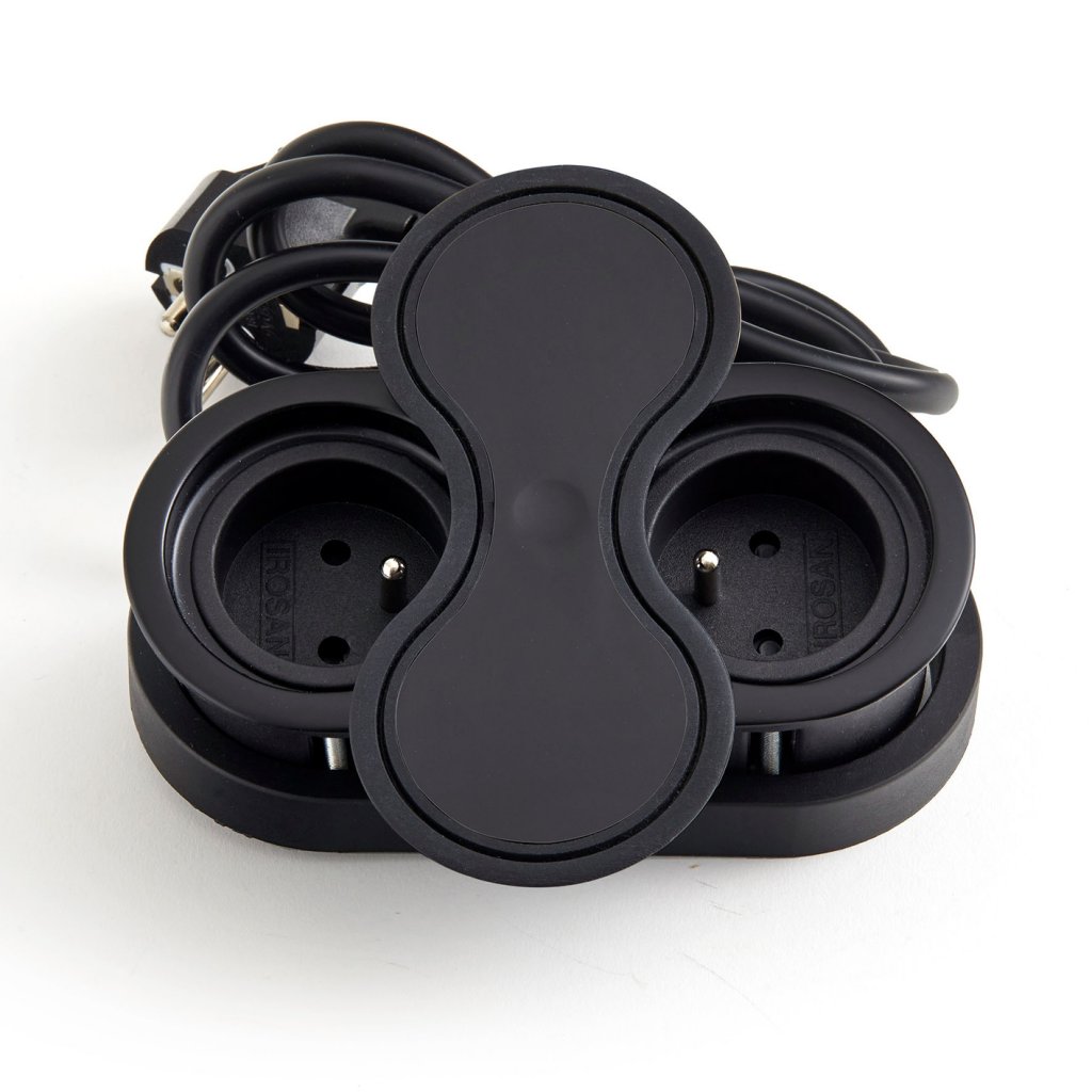 Bloc prise encastrable étanche (noir mat) | 033N-IP (MSA FRANCE)